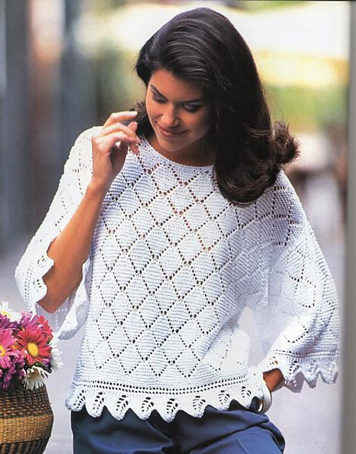 Ravelry: # 19 Pulli in Weiss pattern by Diana Design Team