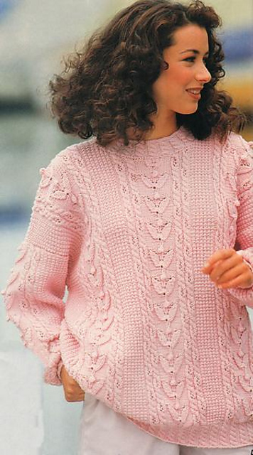 Ravelry: # 05 Rosa Pulli mit breiten Musterstreifen pattern by Diana ...