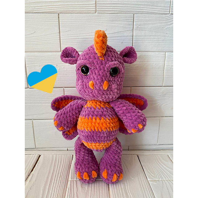 Ravelry: Purple Dragon Plush crochet toy pattern by Anna Poltorak