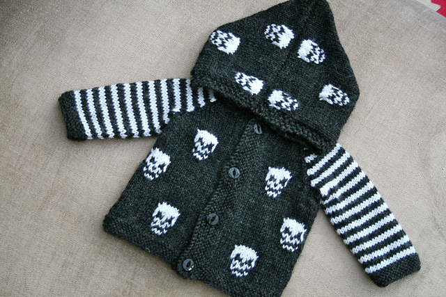 Ravelry: Baby Goth Knits Hooded Skull Jacket pattern by Baby Goth Knits