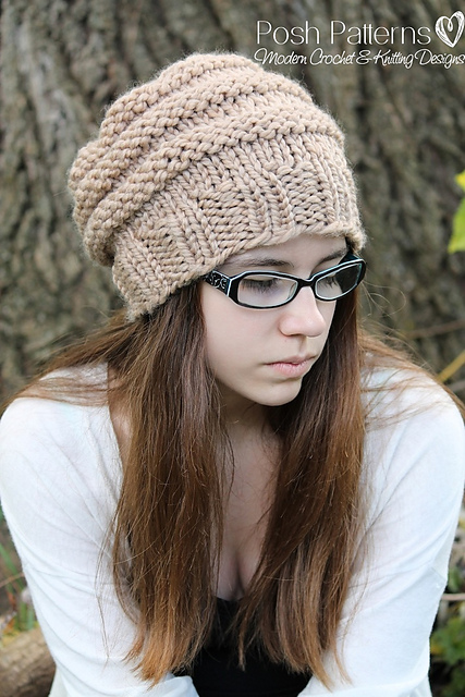 Ravelry: Beehive Slouchy Hat 242 pattern by Posh Patterns