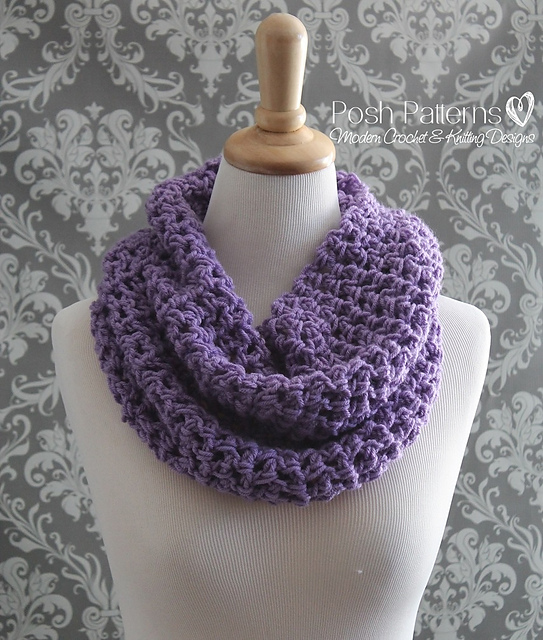 Ravelry: Easy Lacy Cowl 346 pattern by Posh Patterns