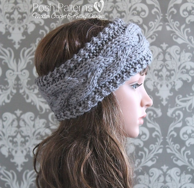Ravelry: Cable Headband Ear Warmer 407 pattern by Posh Patterns