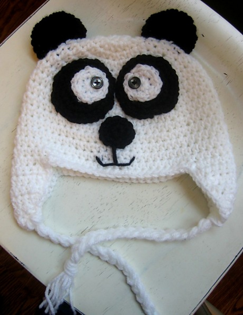 Ravelry: Crochet Panda Earflap Hat pattern by Posh Patterns