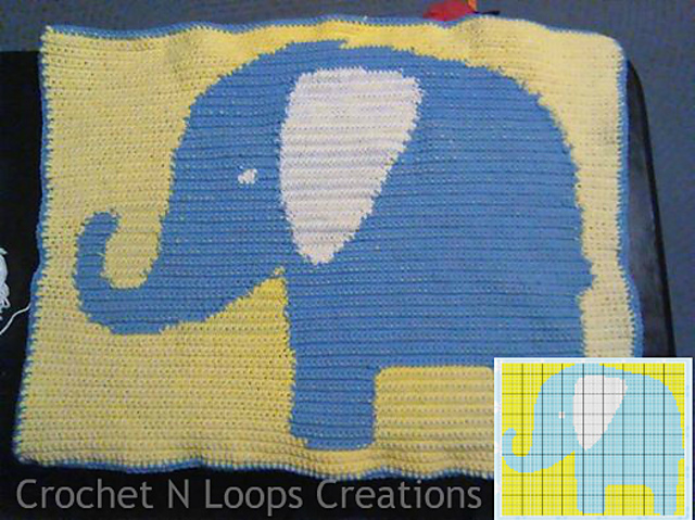 Ravelry: Elephant Graph Blanket pattern by Jada M Hall