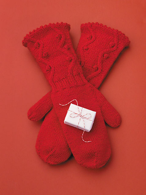 Ravelry: #60 Bobble Gauntlet Mittens pattern by Cheryl Murray