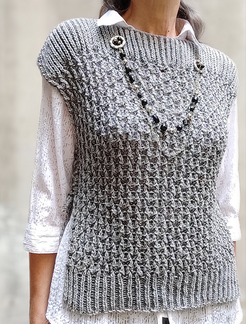 Ravelry: Brioche Mesh Vest pattern by Dejana Knezevic