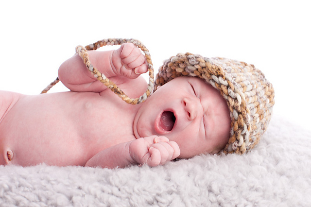 Ravelry: Chunky Knit Baby Hat With Long Braided Tail pattern by Judy Jewell