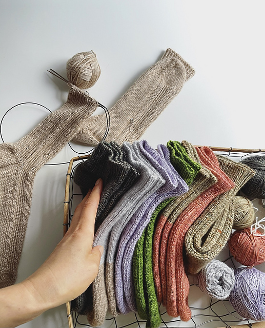 Ravelry: So (Many) Rib Socks pattern by Hiromi Nagasawa