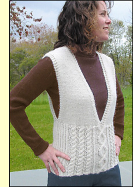 Ravelry: Aran Vest to Knit K2.17 pattern by Val Love