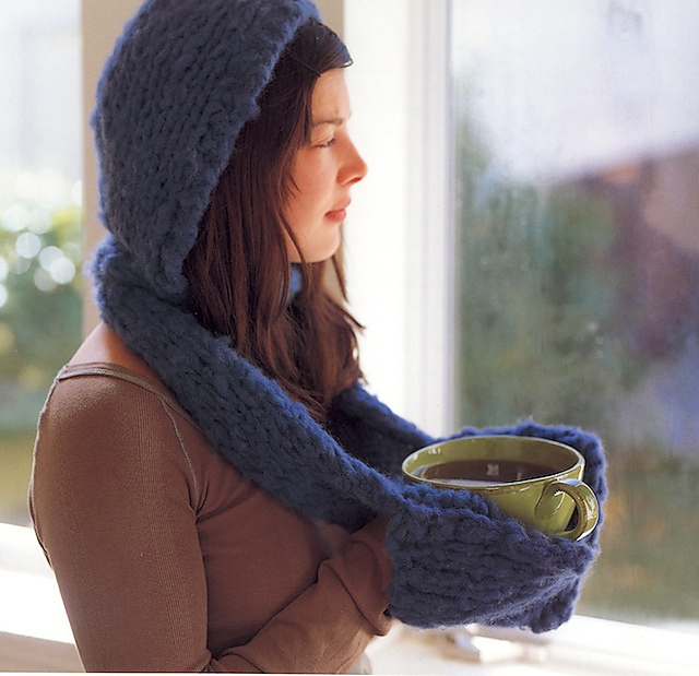 Ravelry: Scenester Scarf-Hat pattern by Kris Percival