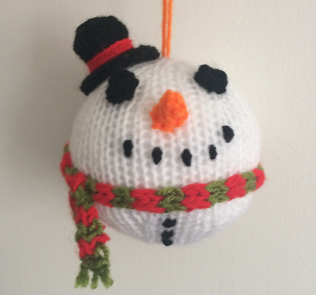 Ravelry: Snowman Christmas bauble pattern by Emma Whittle