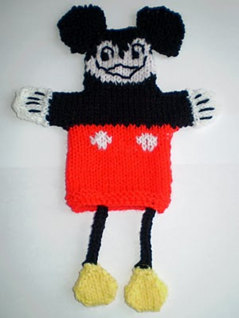 Ravelry: Mickey Mouse Hand Puppet pattern by Janet McGregor