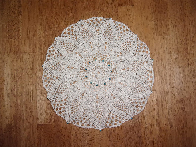 Ravelry: sunflower beaded doily pattern by Miranda DeWitt