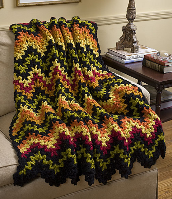 Ravelry: V-Stitch Ripple Afghan pattern by Anne Halliday