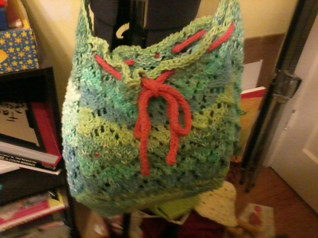 Ravelry: Arrow Lace Tote Bag pattern by Grace Aysta