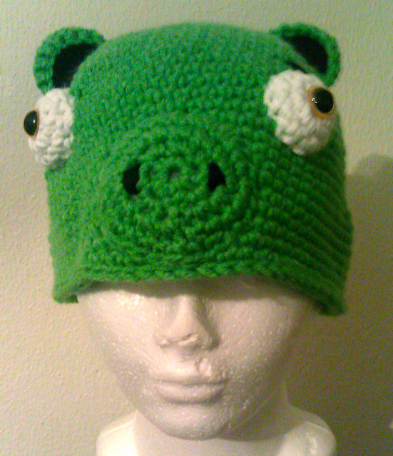 Ravelry: Angry Green Pig Hat Inspired by Angry Birds pattern by Ralene ...