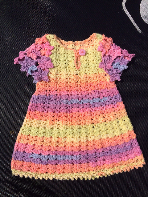 Ravelry: Cute Dress with Flower Motifs pattern by Ivey Alex
