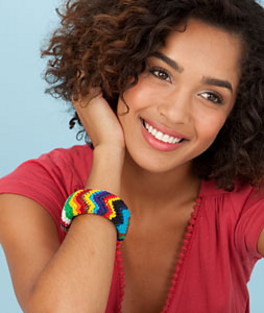 Ravelry: Chevron Crochet Covered Bangle pattern by Erin Elkins Cable