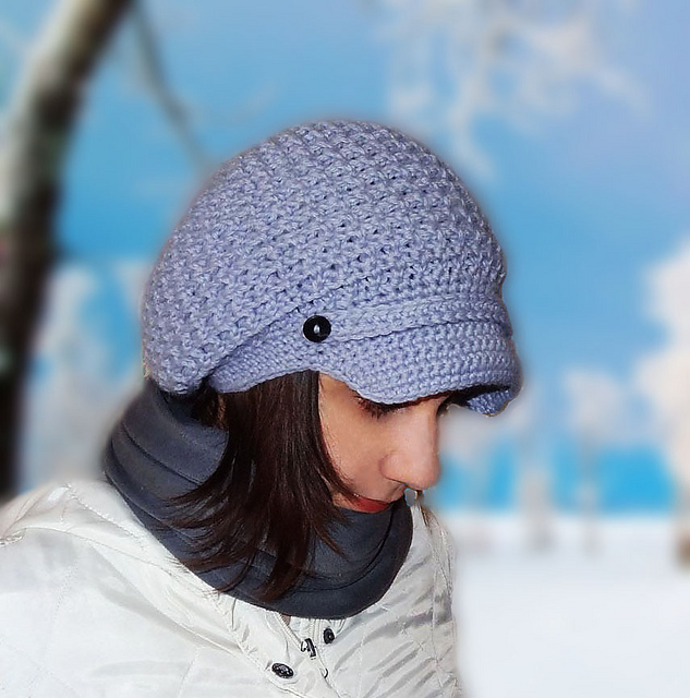 Ravelry: Textured newsboy hat pattern by Mónika M.