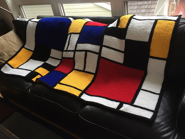 Ravelry: Modern Mondrian Blanket pattern by Marina Salume