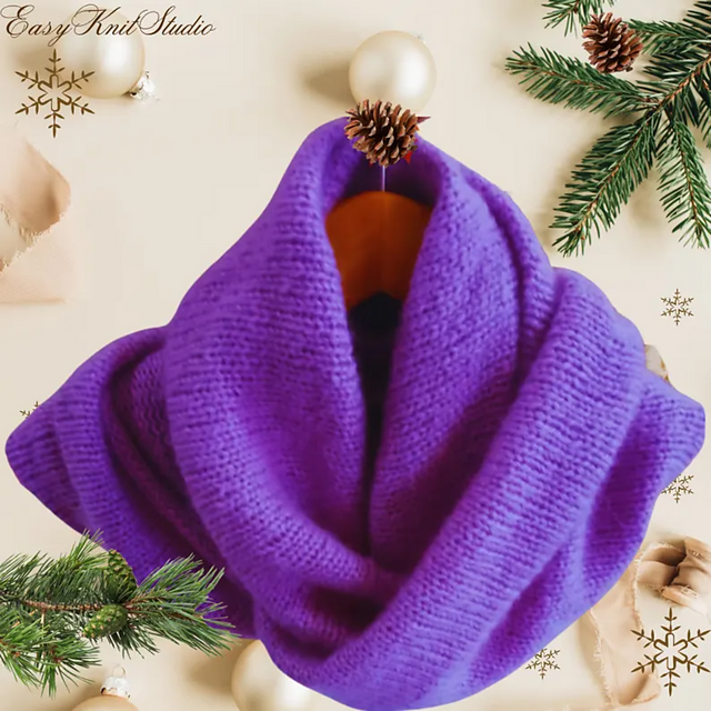 Ravelry: Hooded Snood Neck Warmer pattern by Easyknitstudio