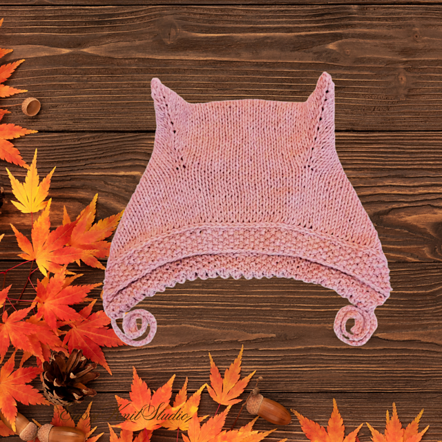 Ravelry: Cat Ears Baby Bonnet pattern by Easyknitstudio