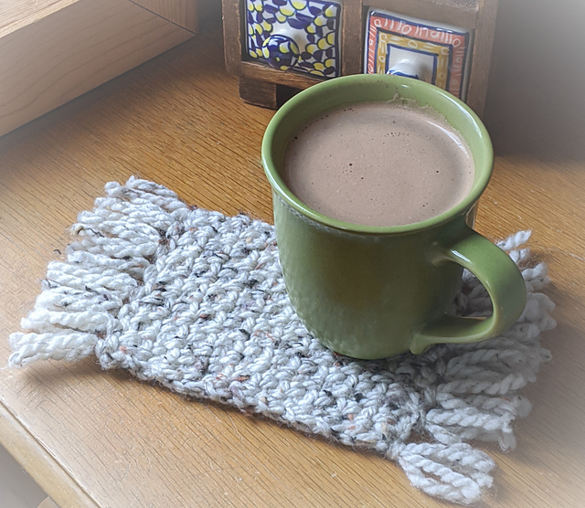 Ravelry: Mossy Mug Rug pattern by Rachel Weiss