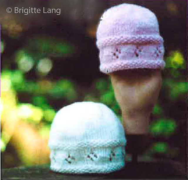 Ravelry: Eyelet Baby Hat pattern by Brigitte Lang, Rainbow Yarn & Fibres