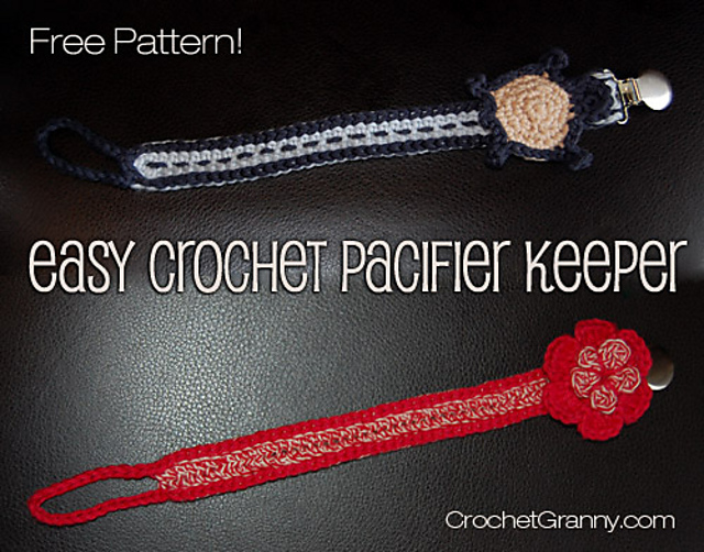 Ravelry: Easy Pacifier Keeper Clip pattern by Randa Clay - Crochet Granny