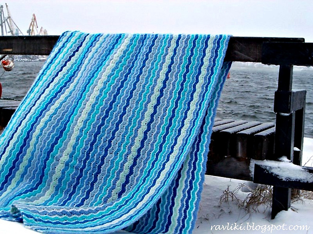 Ravelry: Sea Wave Afghan pattern by Elena Fedotova