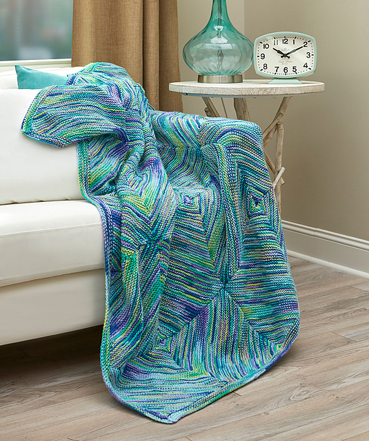 Ravelry: Diagonal Squares Throw pattern by Julie Hines