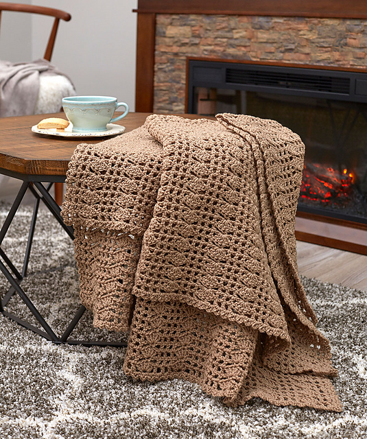 Ravelry: Sentimental Shells Throw pattern by Katherine Eng