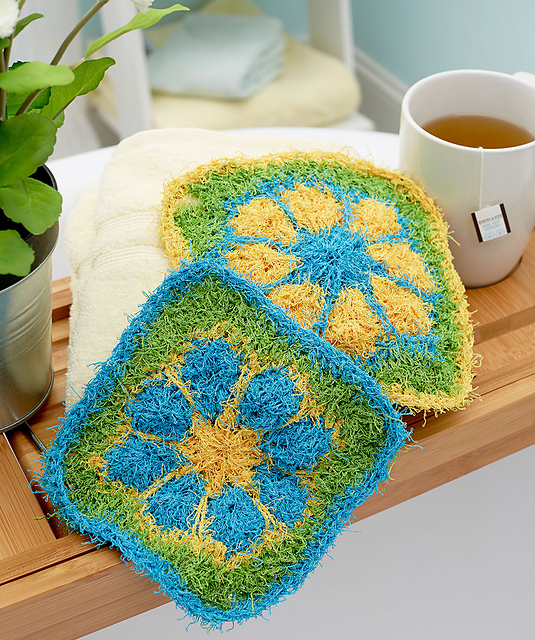 Ravelry: Tropical Flower Scrubby pattern by Carolyn Calderon