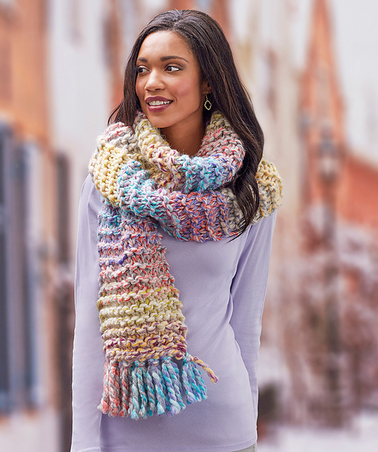 Ravelry: Up the Volume Scarf pattern by Red Heart Design Team