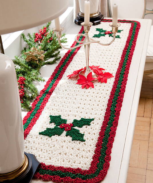 Ravelry: Holly Table Runner pattern by Red Heart Design Team