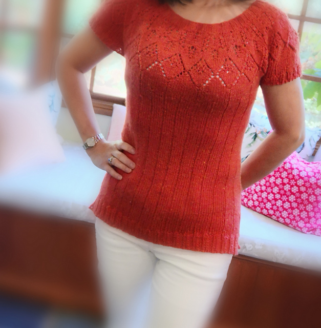 Ravelry: Sunset Top Down Sweater pattern by Jie