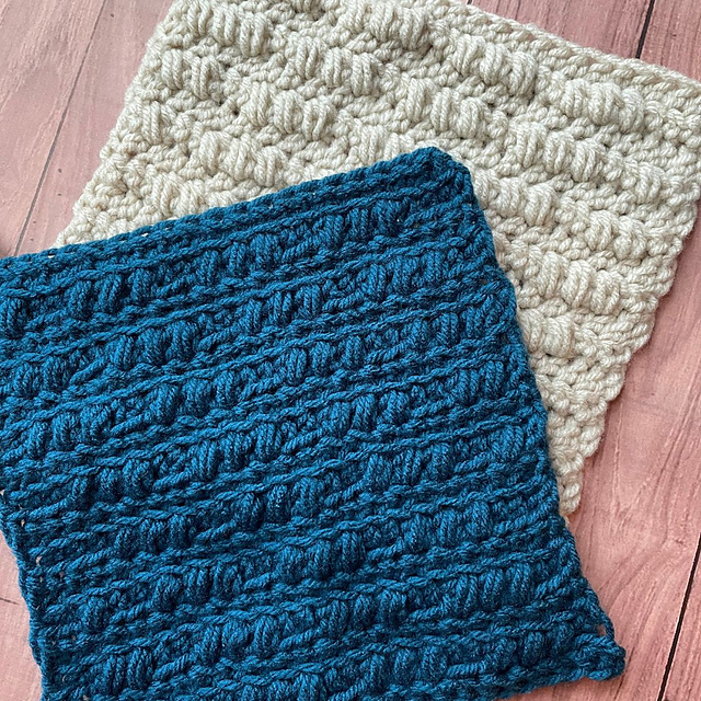 Ravelry: Textured Puff Stitch Square pattern by Jamie Morris