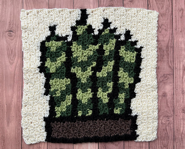 Ravelry: Snake Plant Blanket Square pattern by Jamie Morris