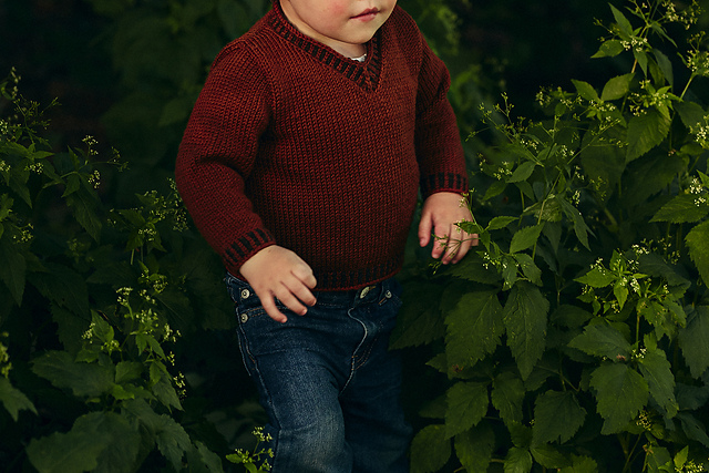Ravelry: Tot Lot #4: Corrugated Rib Pullover pattern by Renee Lorion