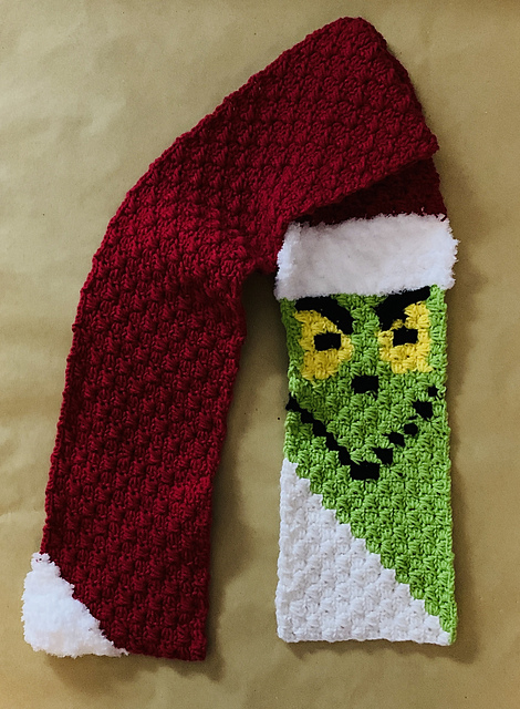 Ravelry: Grinch C2C Scarf pattern by Jasmine Kennon