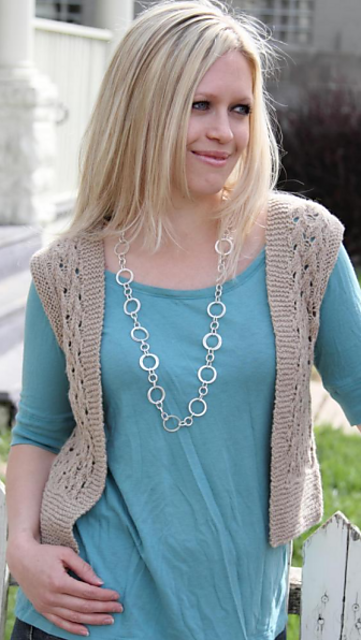 Ravelry: Lace & Garter Vest pattern by Therese Chynoweth