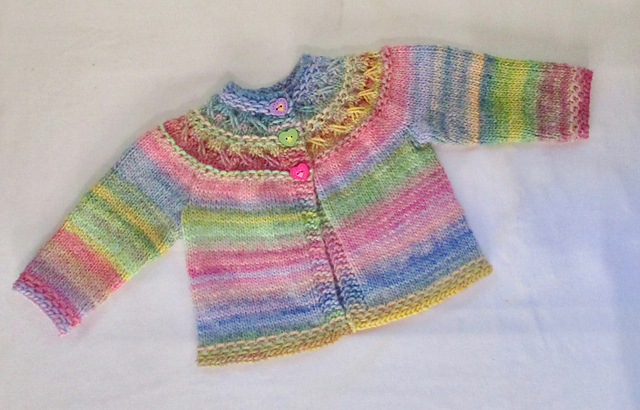 Ravelry: Baby Kisses Cardi pattern by Rian Anderson