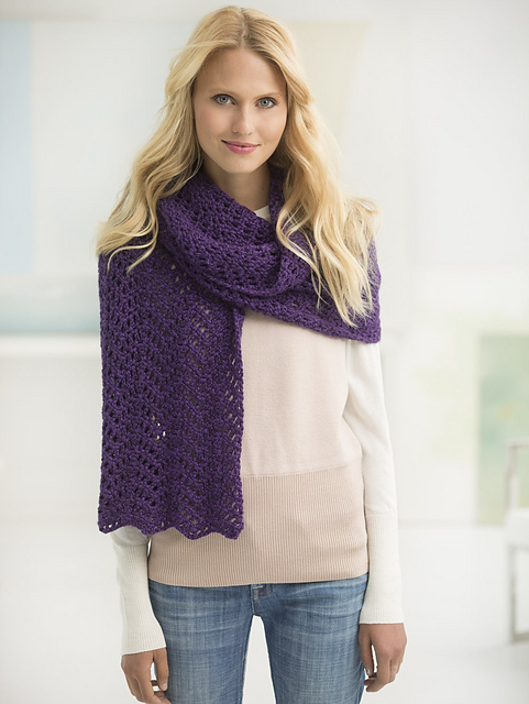 Ravelry: Chevron Lace Shawl pattern by Lion Brand Yarn