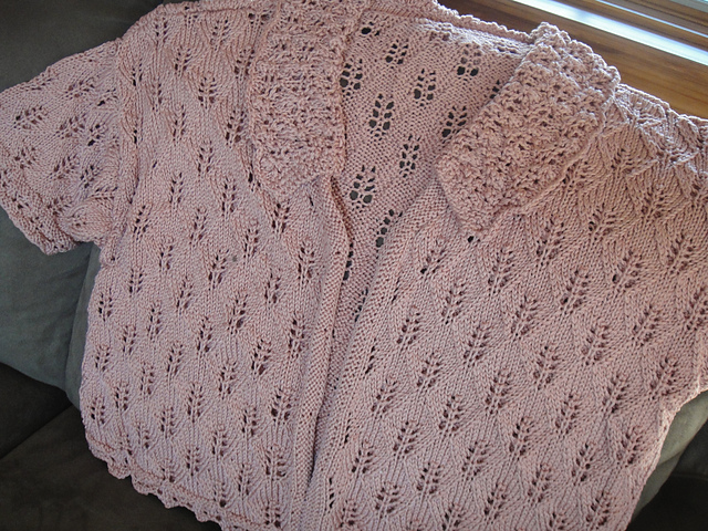 Ravelry: Short Sleeve Lace Cardigan pattern by Kathy Zimmerman