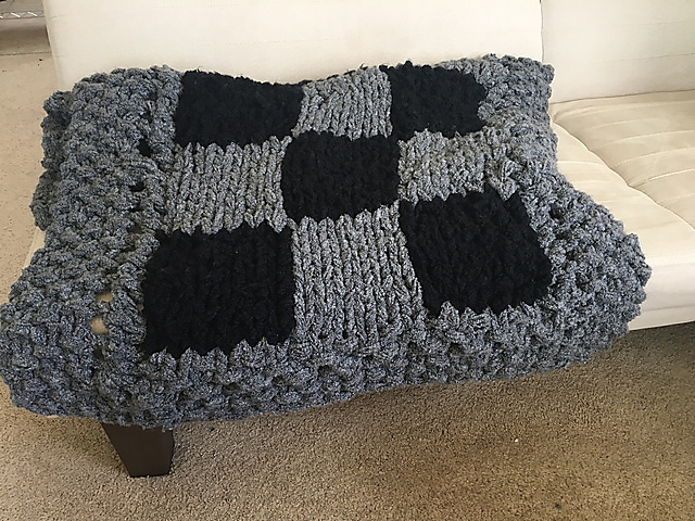 Ravelry: Chunky Basket-Weave Checkerboard Afghan pattern by Romeu e Julieta