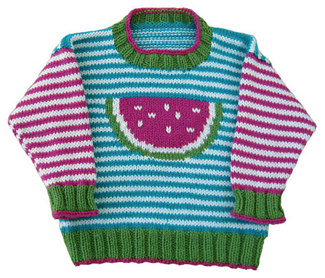 Ravelry: Watermelon Pullover pattern by Gail Pfeifle, Roo Designs