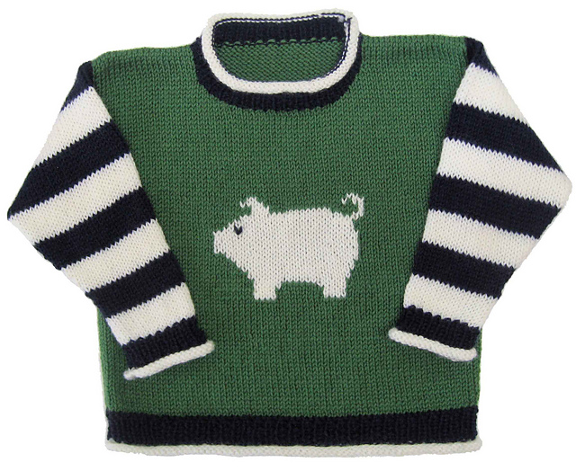 Ravelry: Pig Pullover pattern by Gail Pfeifle, Roo Designs