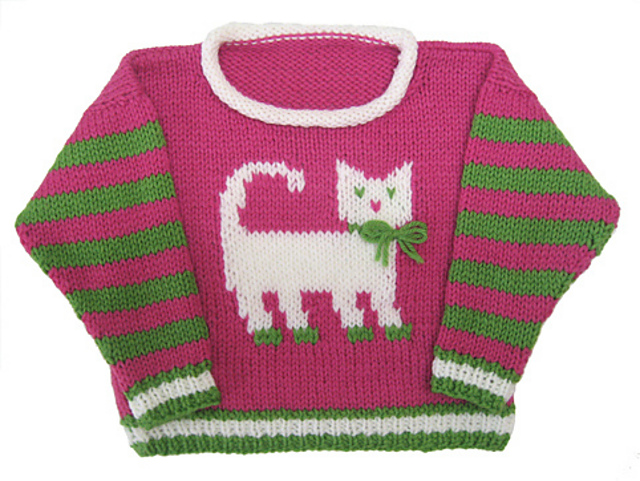 Ravelry: Cat Pullover pattern by Gail Pfeifle, Roo Designs