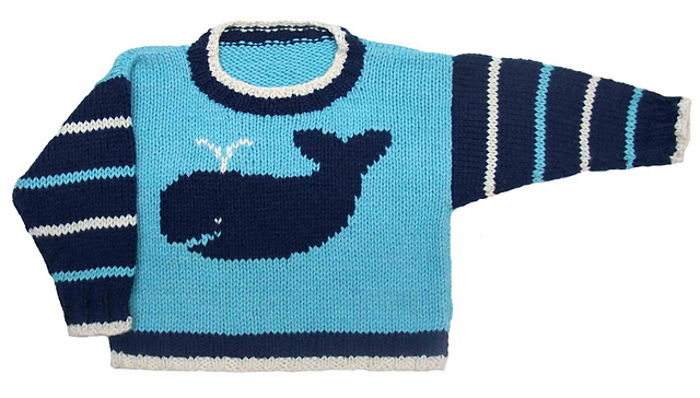 Ravelry: Whale Crew Neck pattern by Gail Pfeifle, Roo Designs